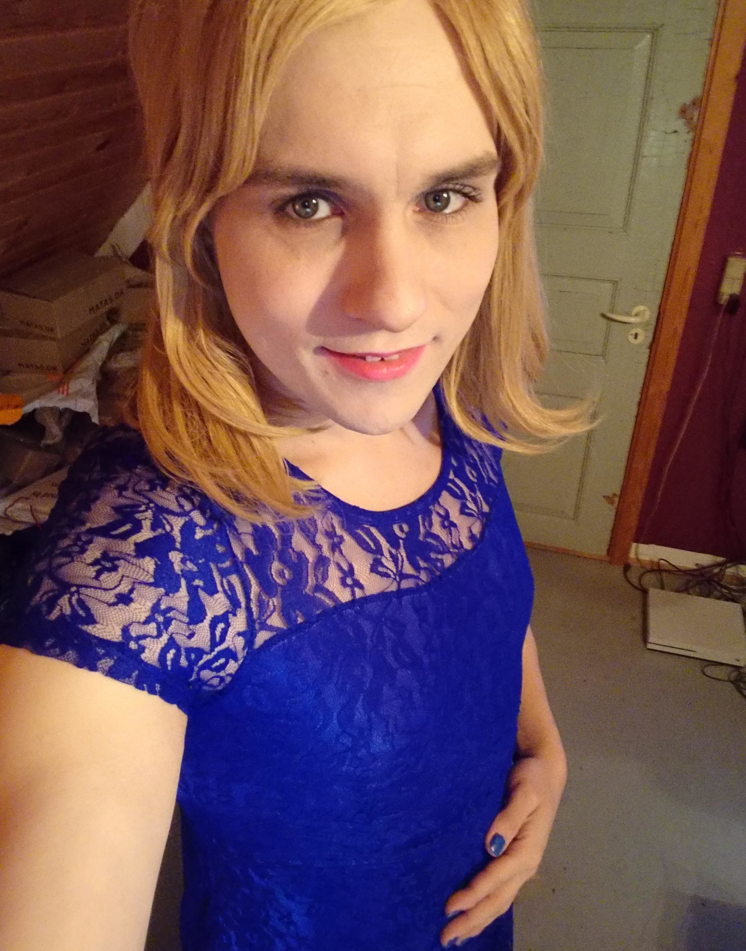New Blue Lace Dress Photo 3