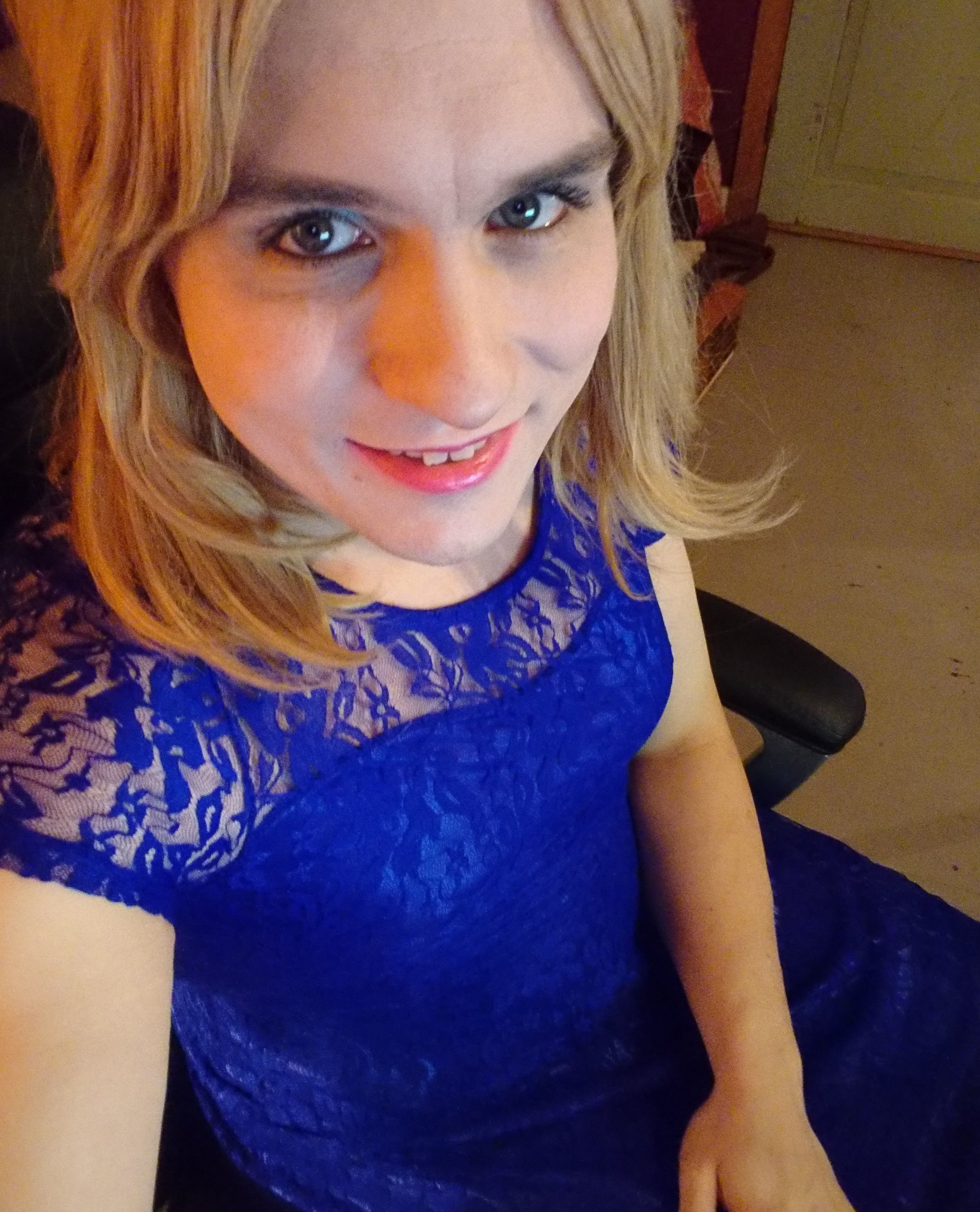 New Blue Lace Dress Photo 9
