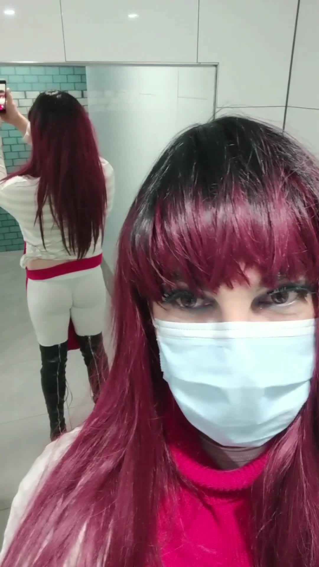 Sexy Shemale In See Through Leggings Thong Booty