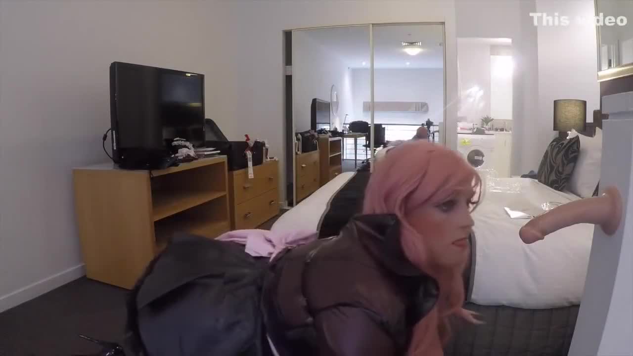 Sissy Maid Spit Roasted By Dildos 
